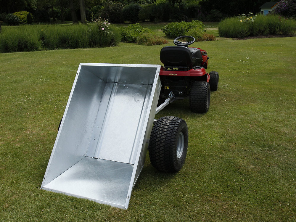 SCH Large Capacity Galvanised Tipping Dump Trailer -Flotation Wheels ...